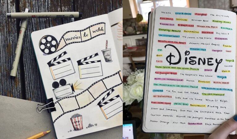 Bullet Journal: 25 BuJo Movies Ideas You Will Love - Gistvic Blog